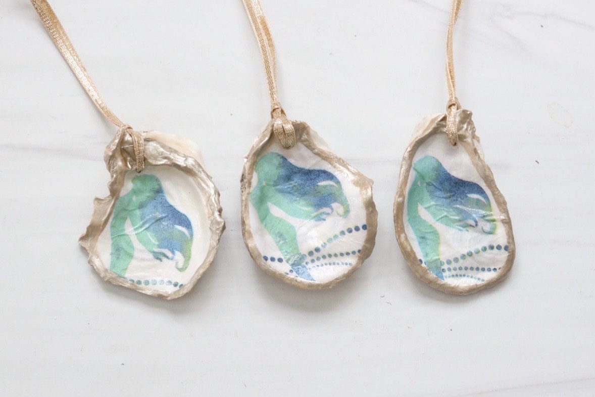 Mermaid Oyster Shell Ornament - Etsy