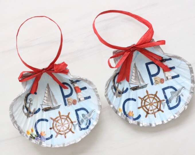 Cape Cod Scallop Shell Ornament - Etsy