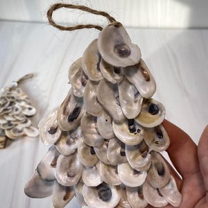 Mini Oyster Shell Christmas Tree Ornament - Etsy