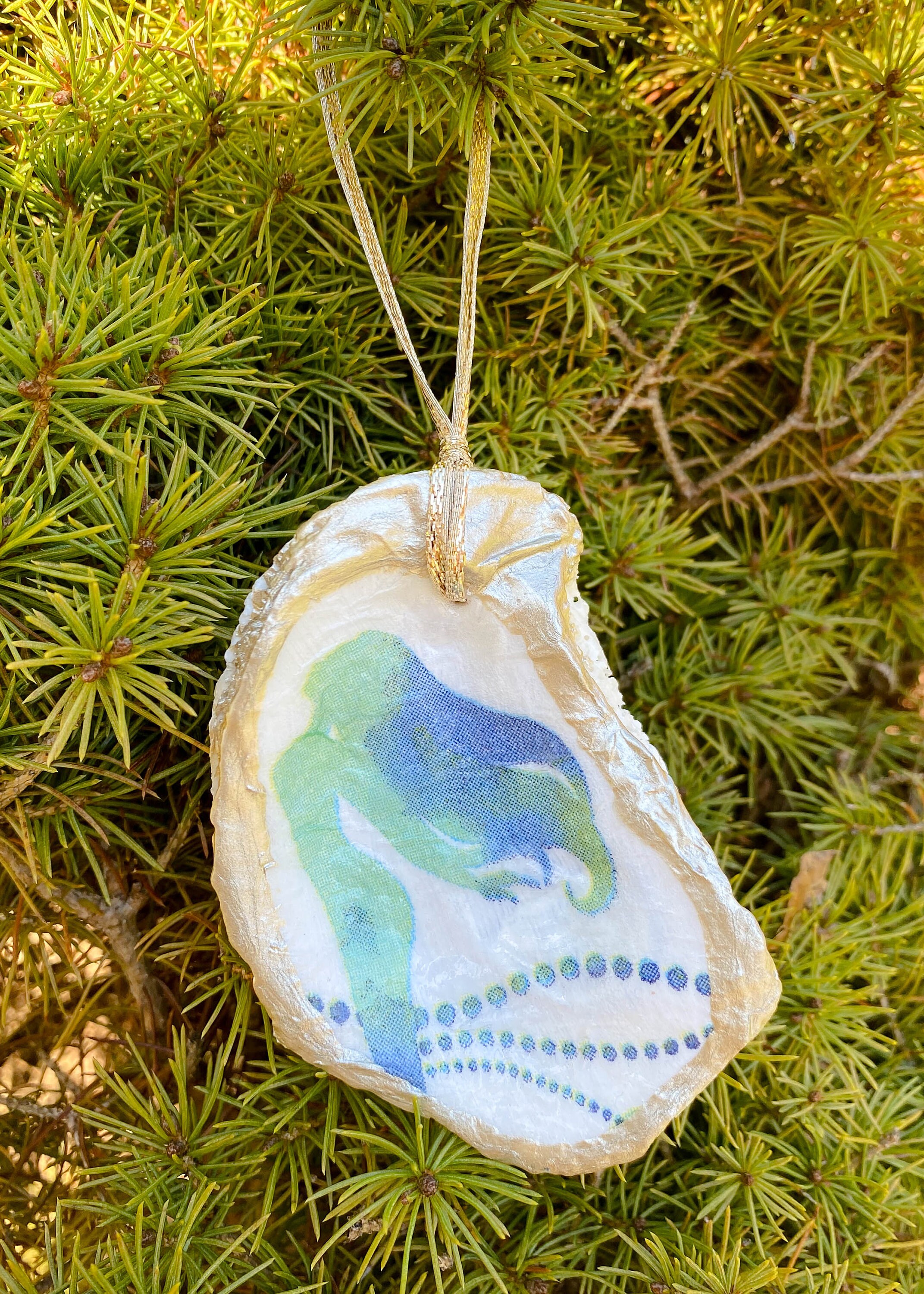 Mermaid Oyster Shell Ornament - Etsy