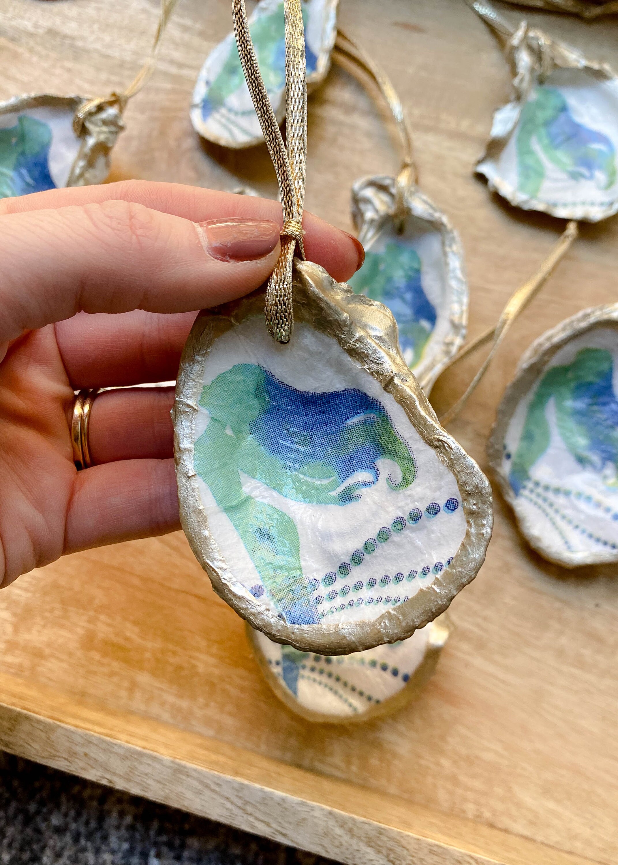 Mermaid Oyster Shell Ornament - Etsy