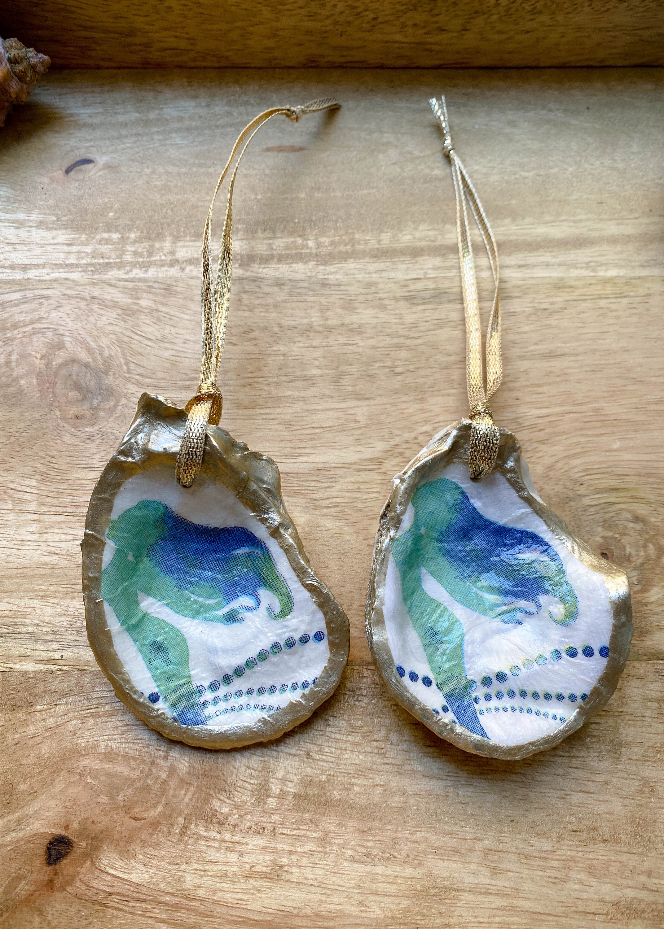 Mermaid Oyster Shell Ornament - Etsy