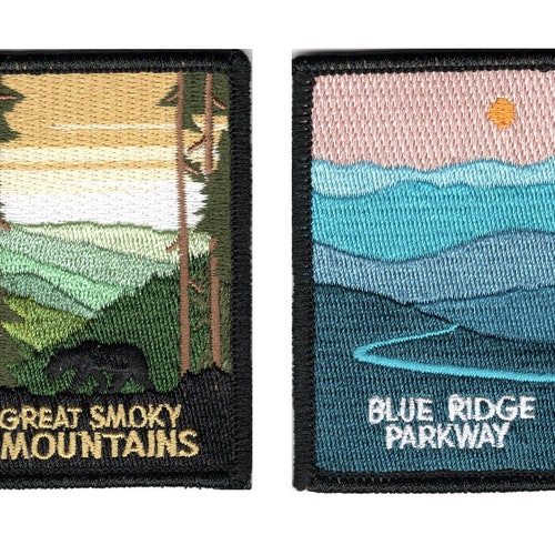 Blue Ridge Parkway Full Embroidered Illustrated Iron-on Patch - Etsy