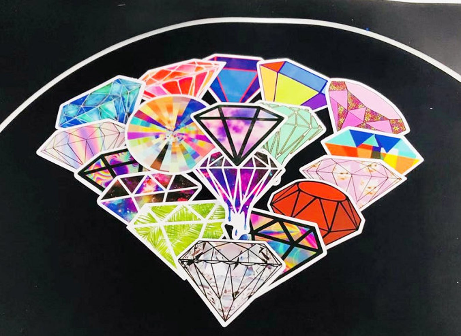Diamond Gems Sticker Set Diamonds 40pc Laptop Phone | Etsy
