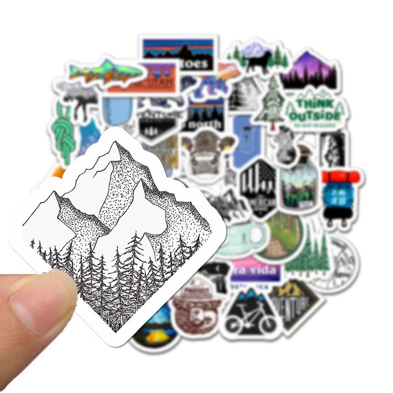 Camping Adventure Sticker Set Camping With Smokey 50pc - Etsy