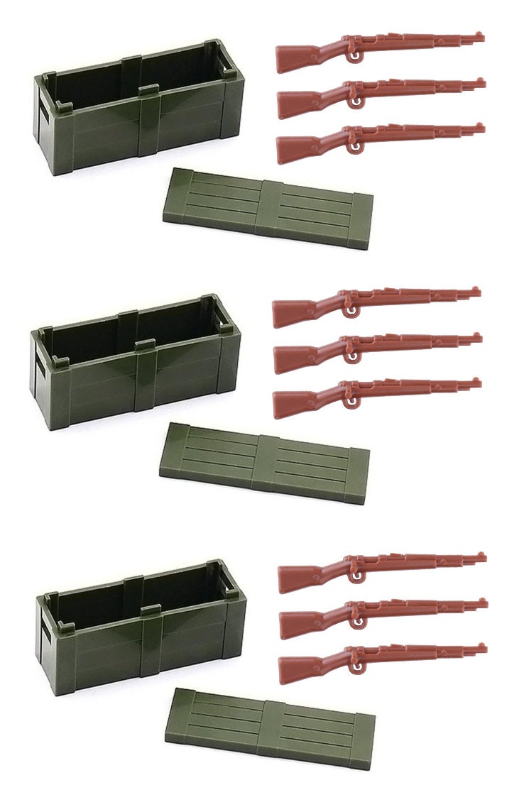 Weapons Crates And Brown Rifles Compatible With All Major Etsy