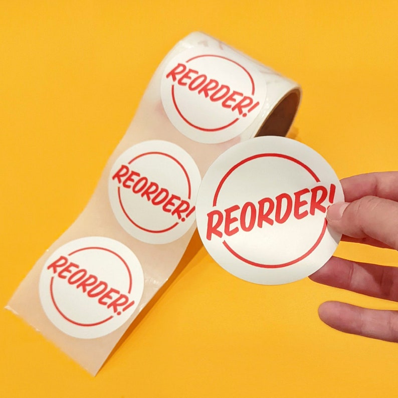 Custom REORDER VINYL STICKERS for the Office Organization Inventory ...