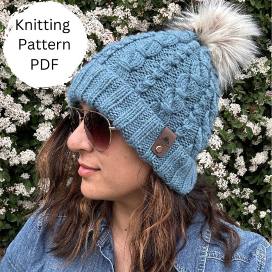Knitting Pattern Tied up & Twisted Beanie - Etsy