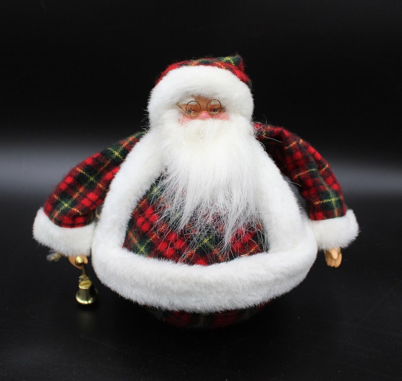 Vintage Roly Poly Styrofoam Plaid Suit Santa Made in Tawain - Etsy