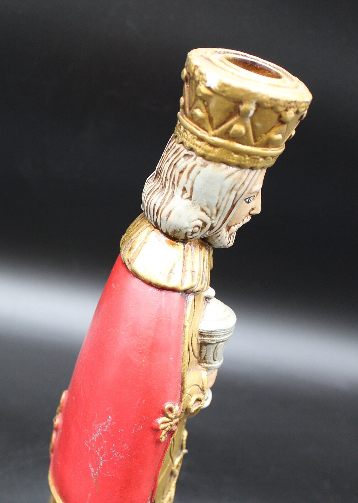 Vintage Paper Mache Wise Man Candlestick Holder Replacement Piece ...