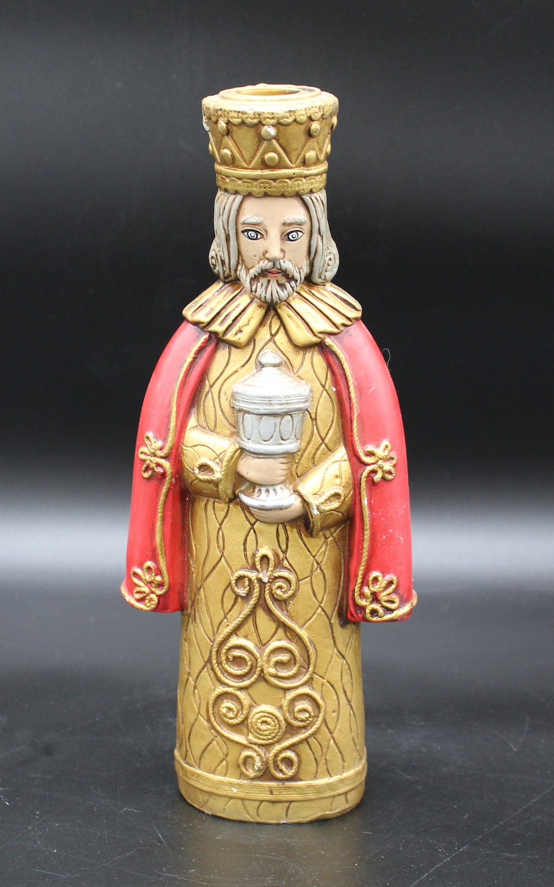 Vintage Paper Mache Wise Man Candlestick Holder Replacement Piece ...
