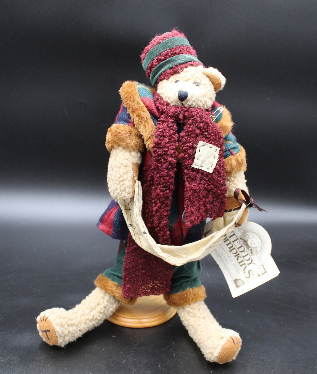 Vintage Enesco Teddy Tompkins Collection Bear "john" Christmas Caroler ...