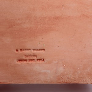 A Garry Sharpe Design Unglazed Clay Nativity Scene 4-piece Set Dated ...