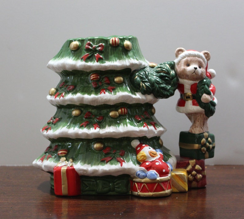 World Bazaars Inc WCI Christmas Tree Teapot Pitcher With Teddy Bear ...