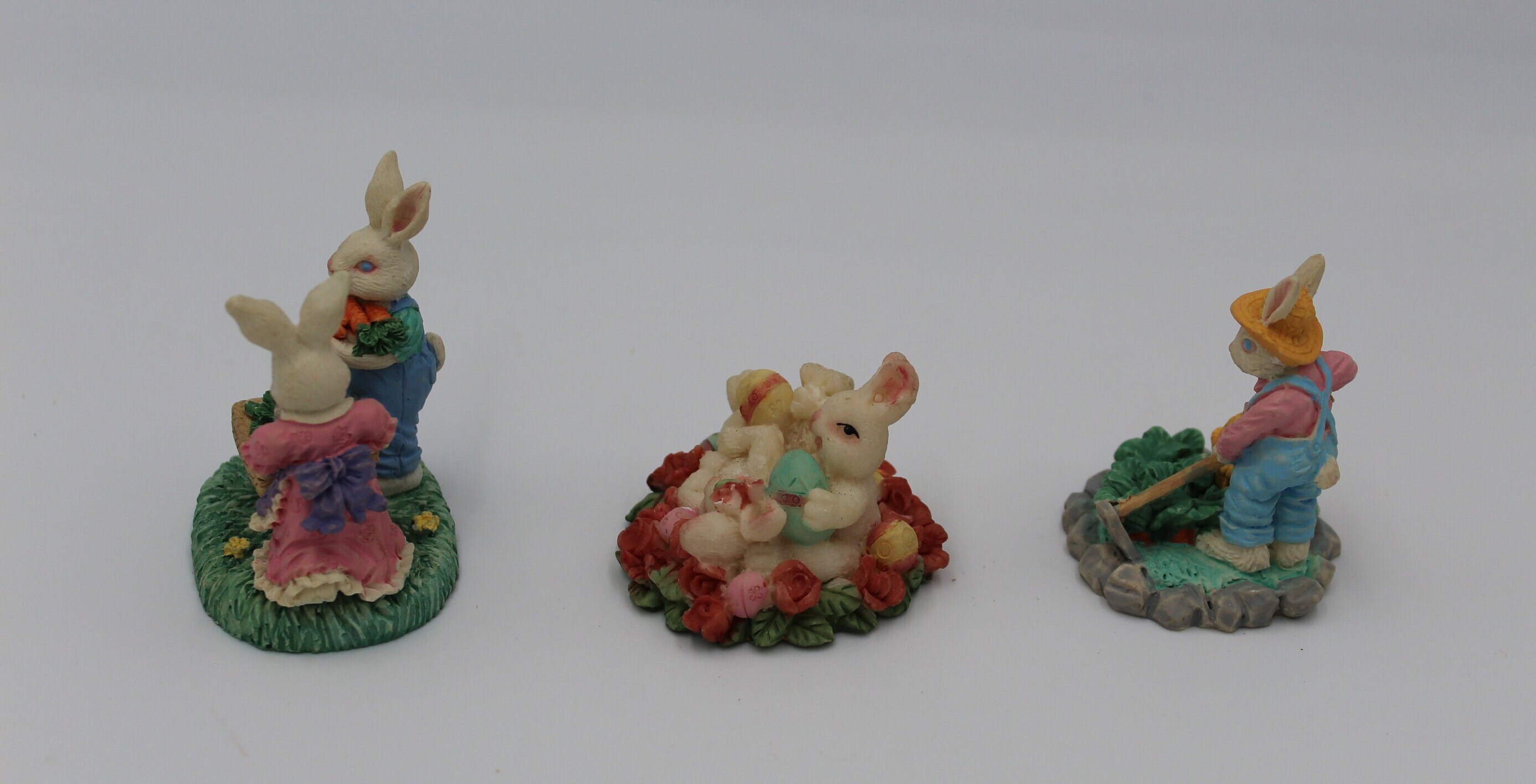 Miniature Resin Easter Bunny Rabbit Figurines Set of 3 - Etsy