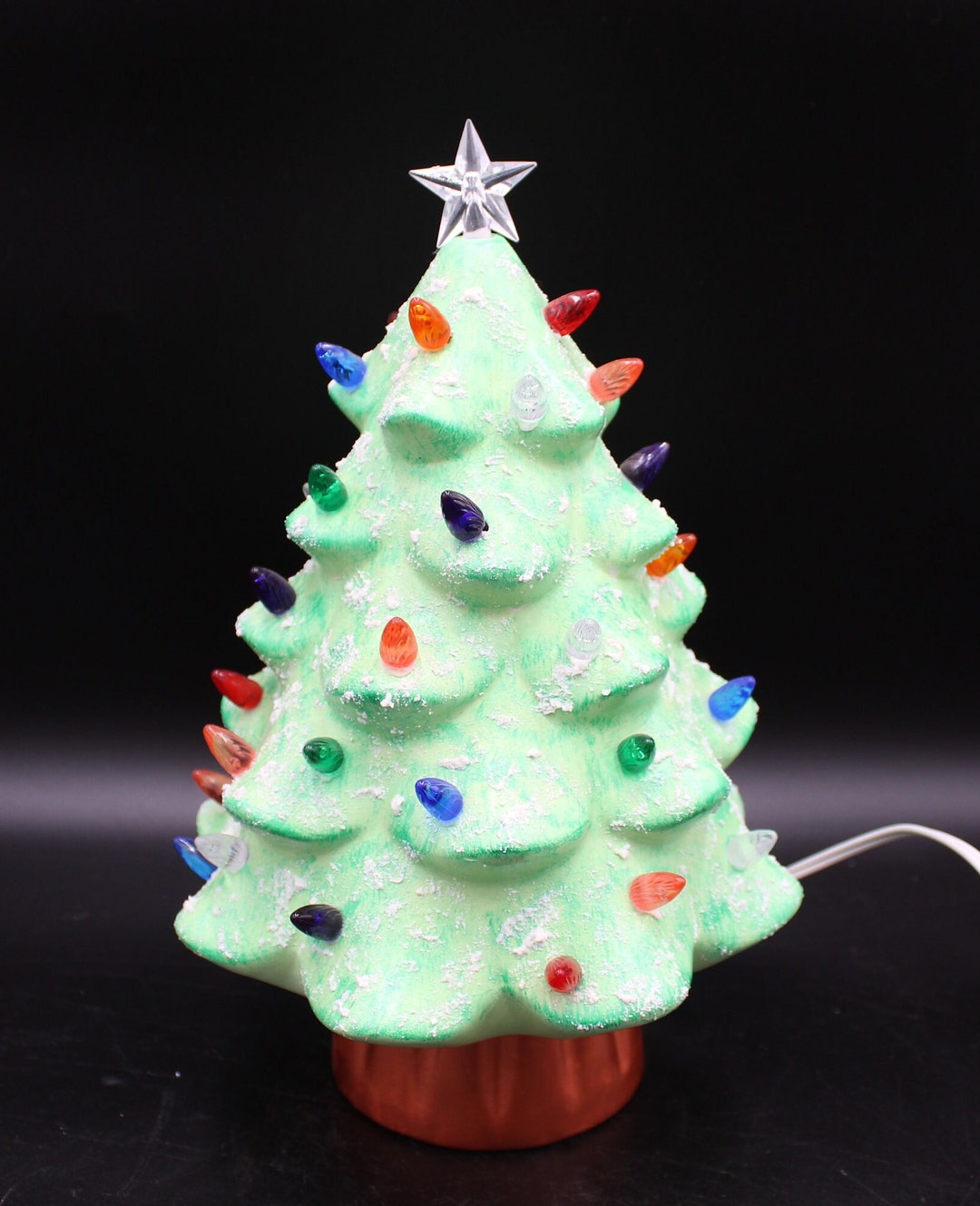 Ceramic Lighted Tabletop Christmas Tree From Vintage Mold - Etsy