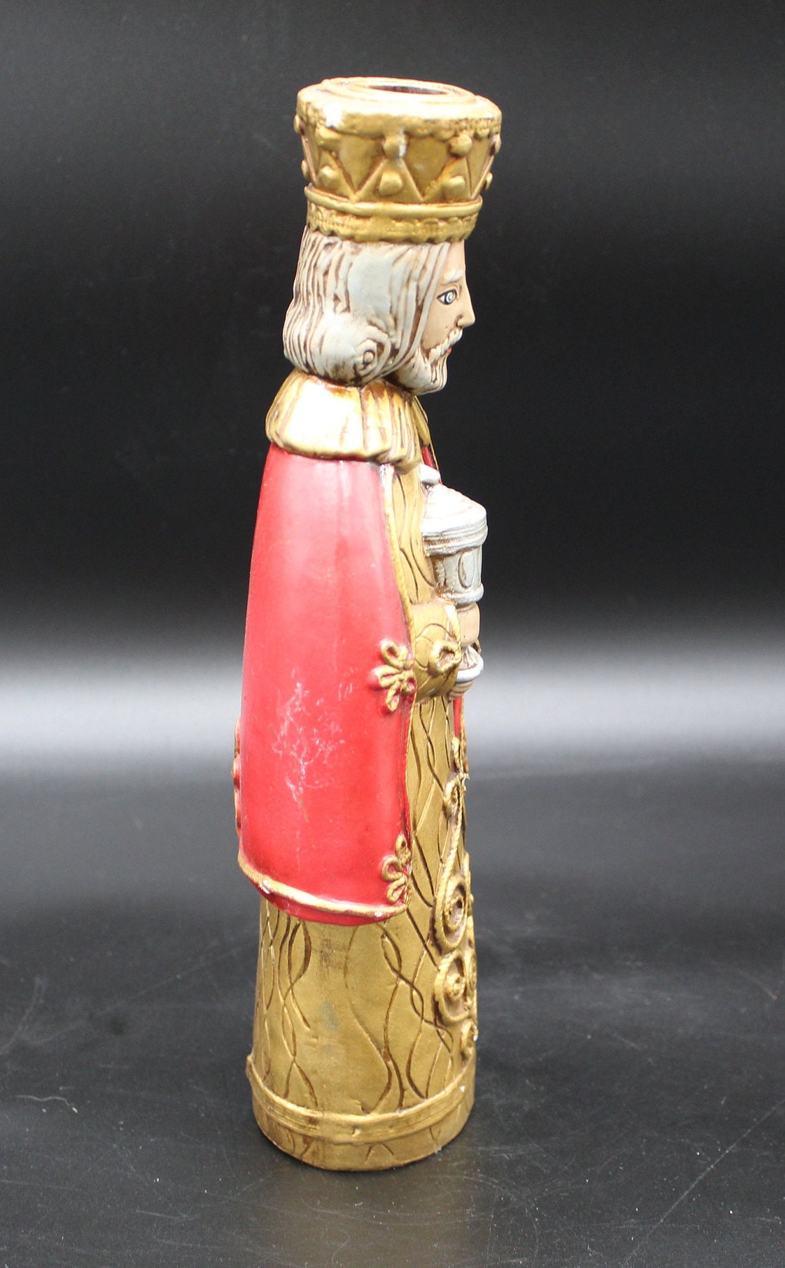 Vintage Paper Mache Wise Man Candlestick Holder Replacement Piece ...