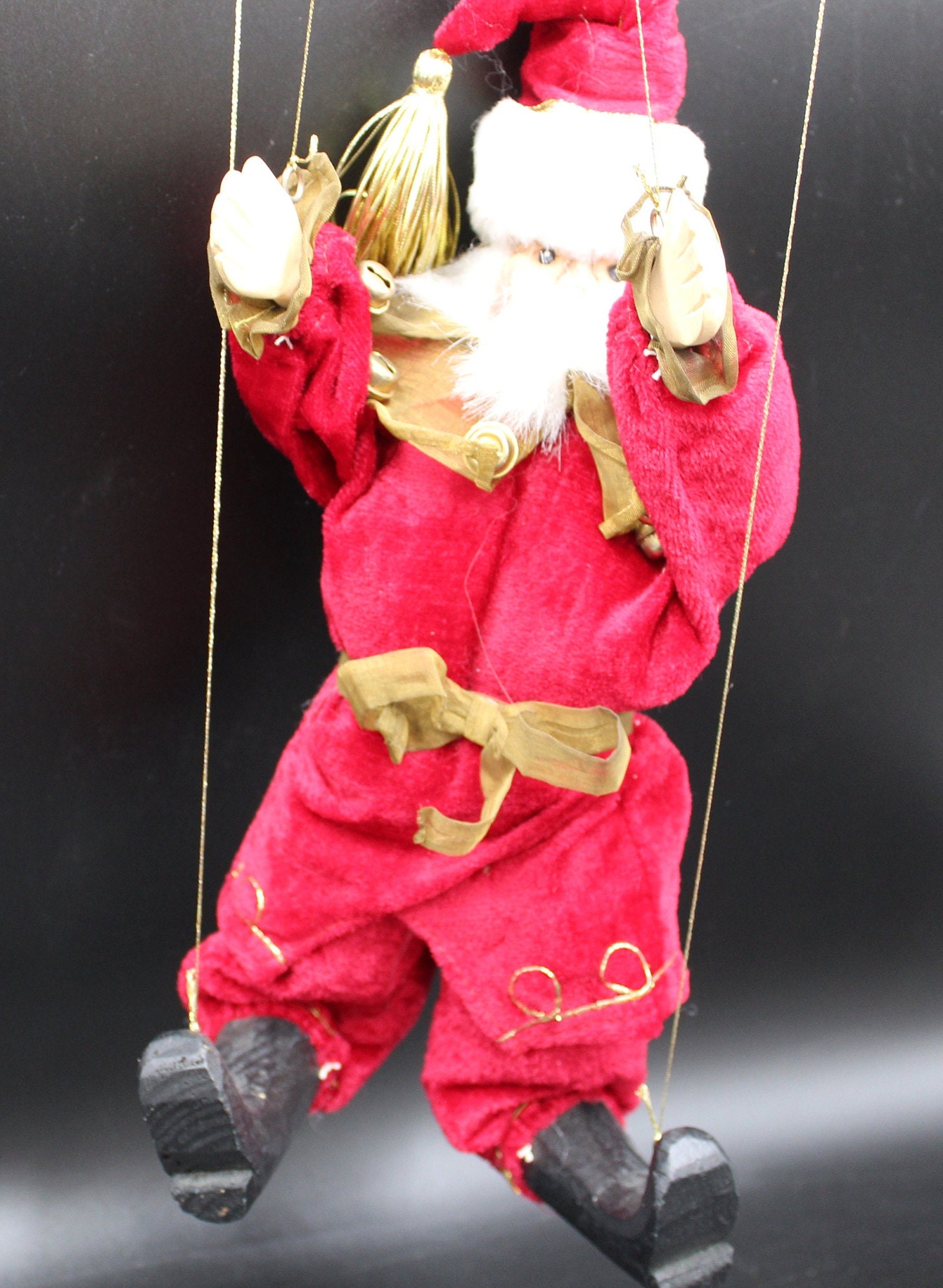Pecan Shell Resin Old World Santa Marionette Puppet Designed and ...