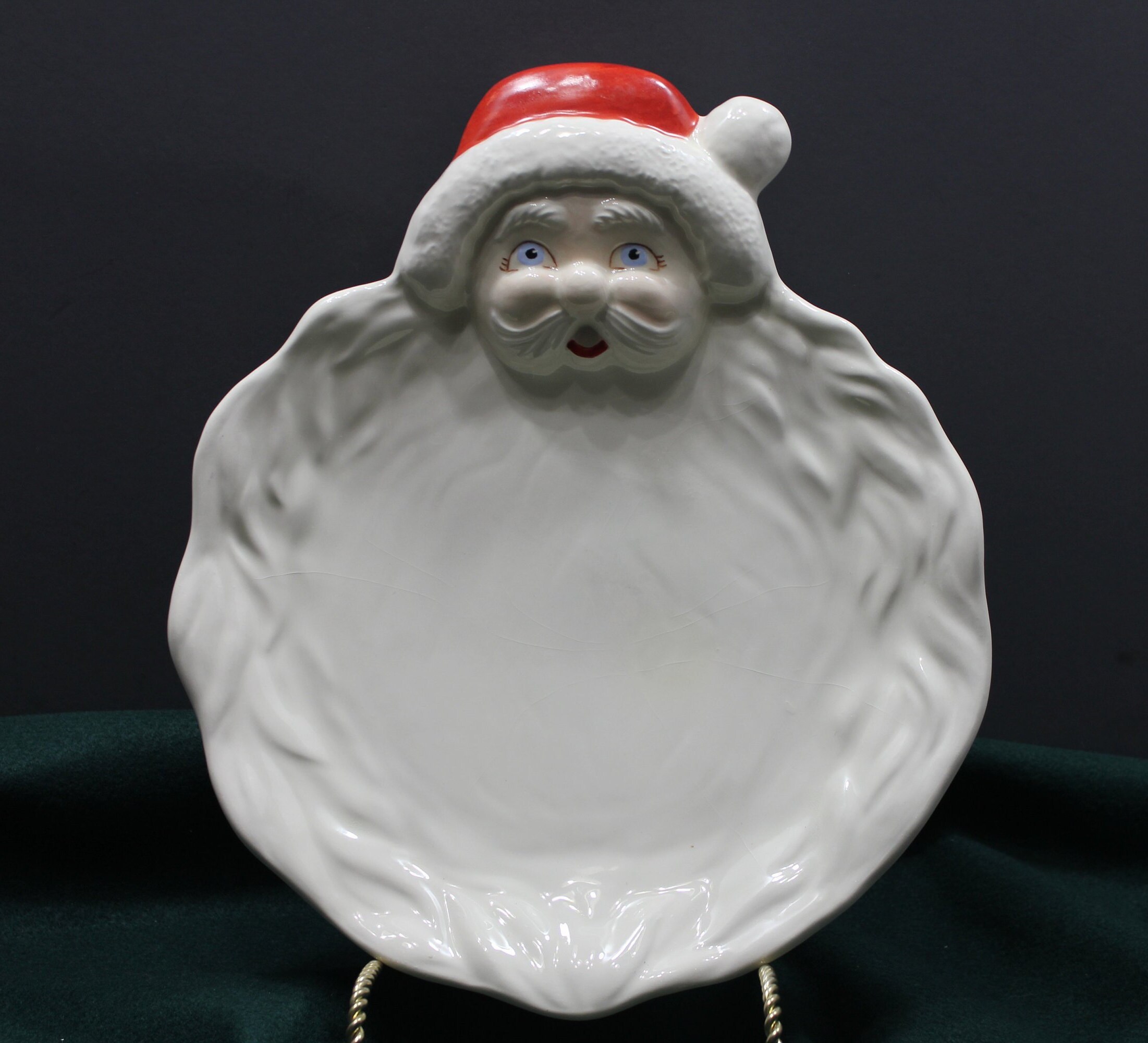 Vintage Santa Face Serving Plate/platter - Etsy
