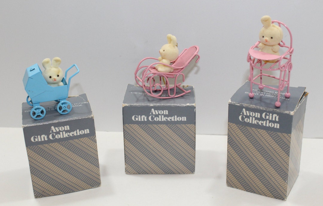 Vintage Avon Gift Collection the Spring Bunny Collection Set of 3 - Etsy
