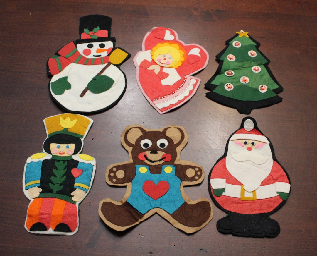 Vintage Assorted Felt Christmas Felt Appliques - Etsy