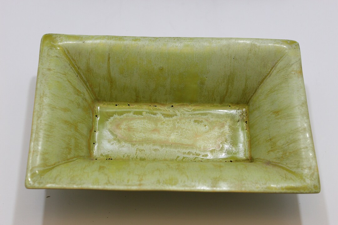 Avocado Green Ceramic Rectangular Candy Trinket Serving Dish Planter - Etsy