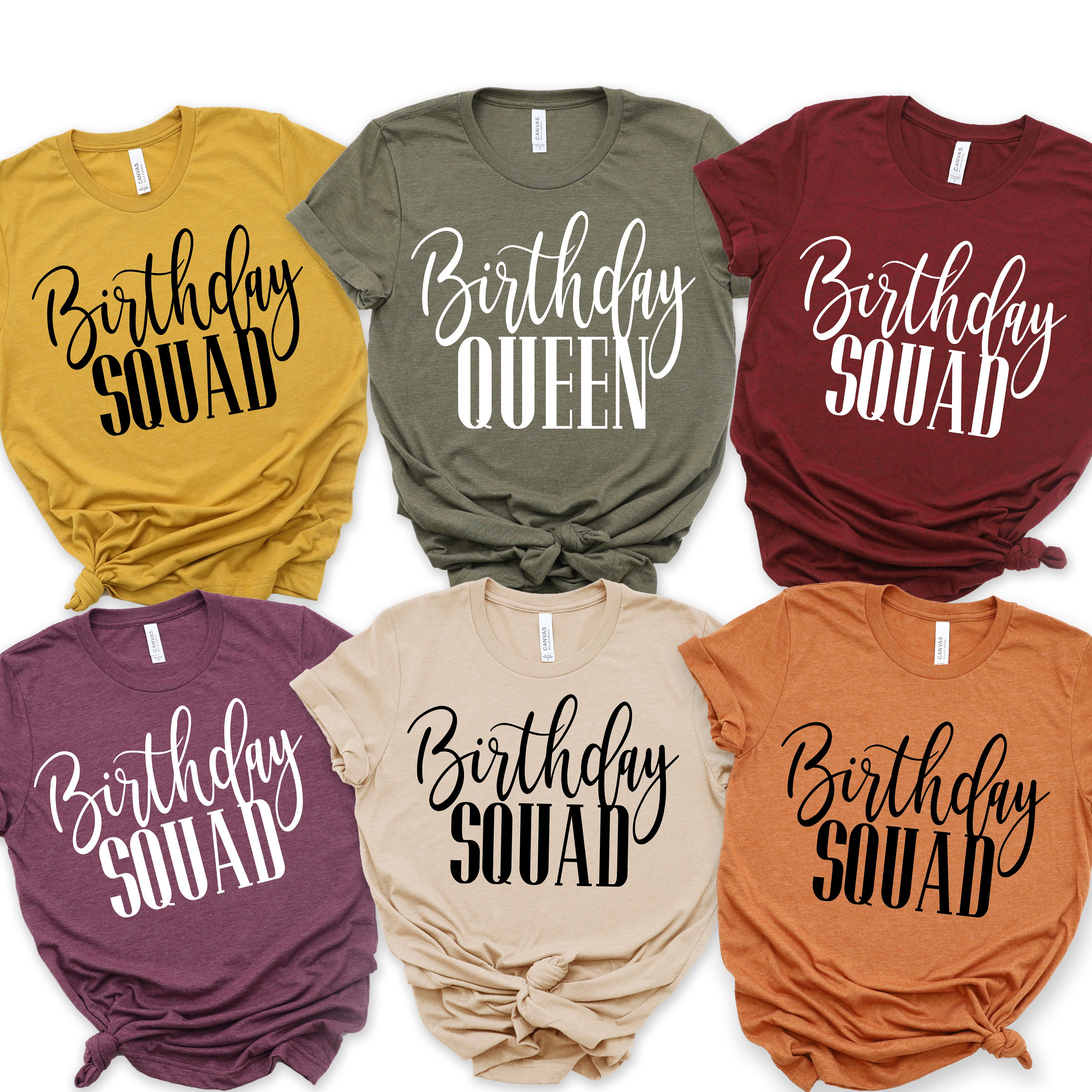 Birthday Shirts Group Birthday Shirts Birthday Squad Etsy