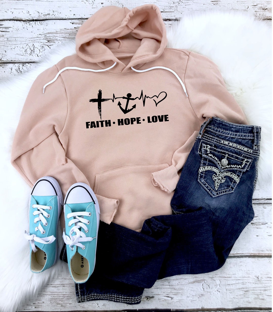 Faith Hope Love Sweatshirt - Faith Hoodie - Christian Shirts - Women of ...