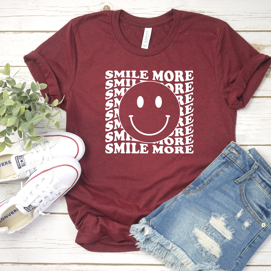 Smile Often Shirt - Smile Tee- Cute Smile Shirt- Retro Smile Tee- Smile ...