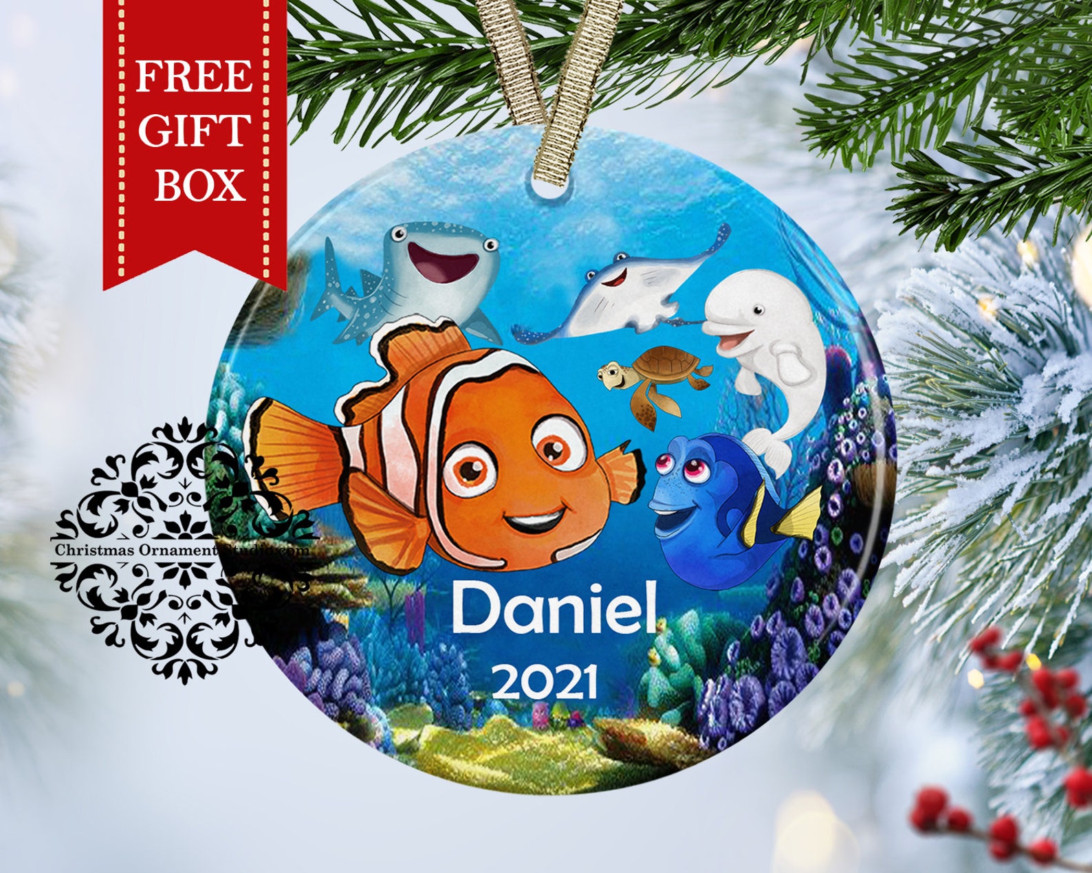 Finding Nemo Christmas Ornament-disney Nemo Ornament-finding | Etsy