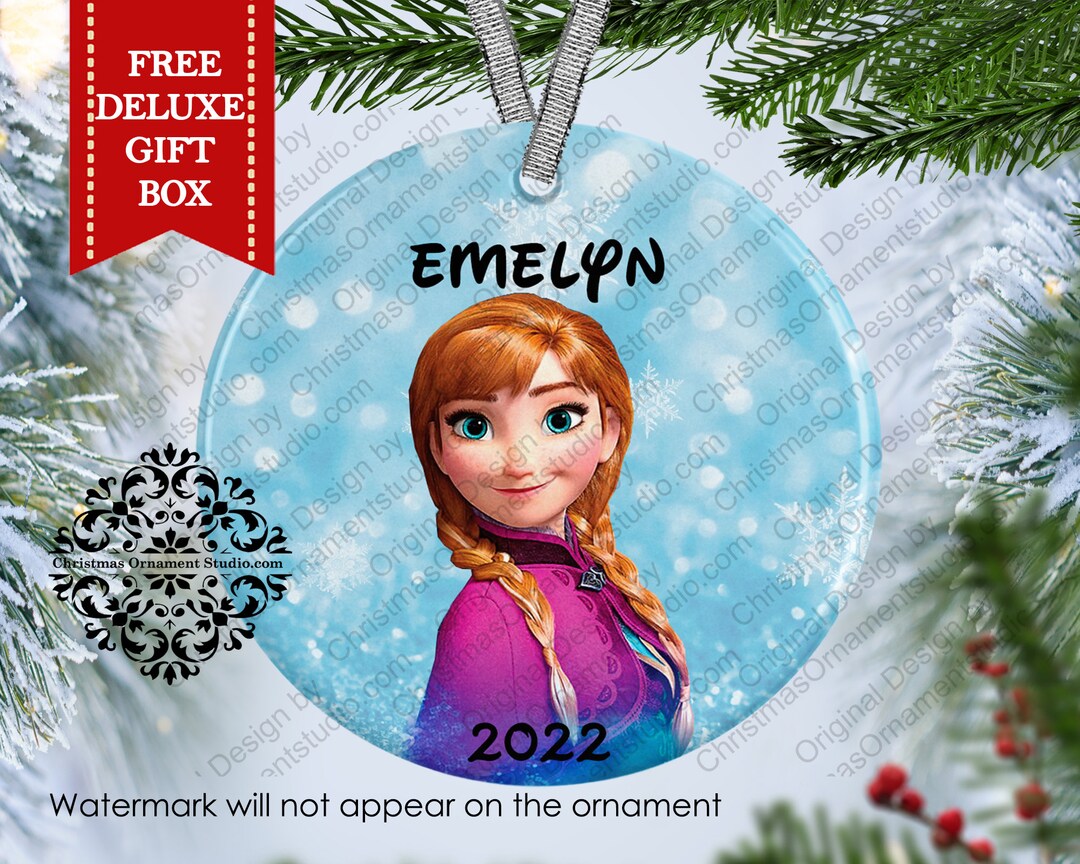 Personalized Anna Frozen Christmas Ornament: Porcelain Keepsake - Etsy