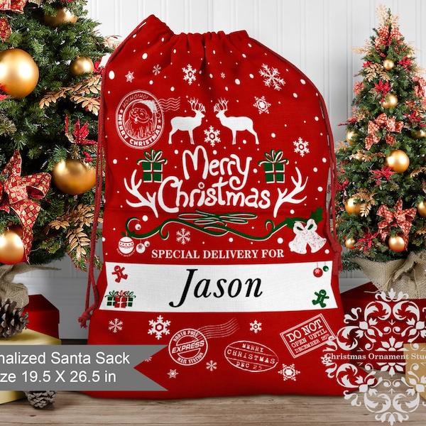 Personalised Extra Large Christmas Sack - Etsy