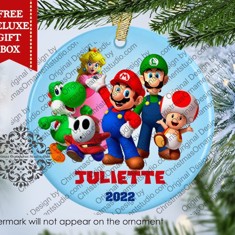 Mario Christmas Ornaments - Etsy
