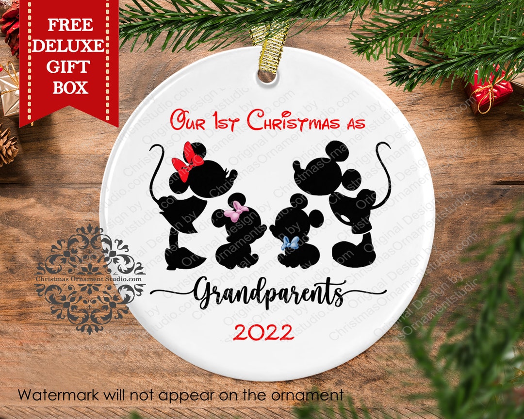 Disney First Christmas as a Twin Grandparents Ornament-mickey & Minnie ...