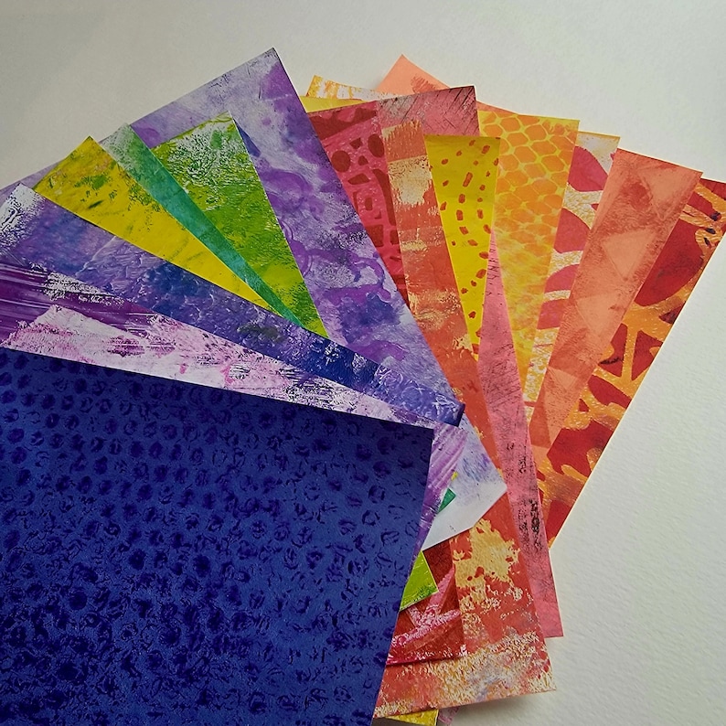 Mixed Media, Collage Paper Kits, Hand Painted Papers, Patterned ...