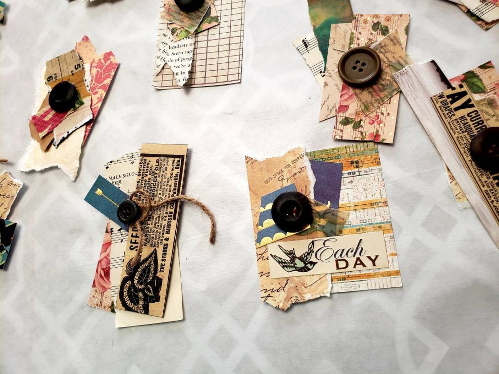 Vintage Junk Journal Embellishments Paper Clusters for Junk | Etsy