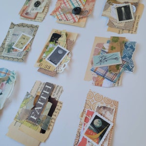 Vintage Junk Journal Embellishments - Paper Clusters for Junk Crafting or Journals - Pack of 9 ...