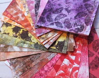 Multicolormixed Media, Collage Paper Kits, Hand Painted Papers. 24 ...