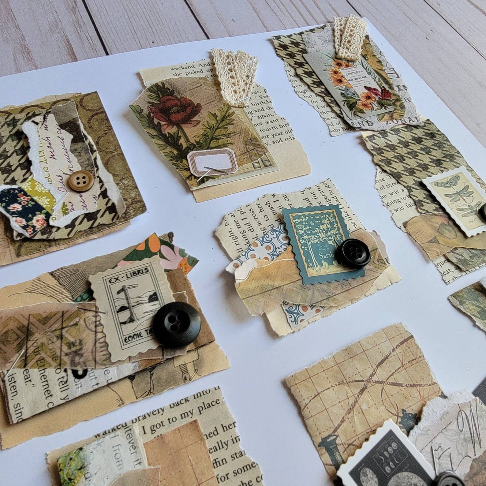 Vintage Junk Journal Embellishments Paper Clusters for Junk - Etsy