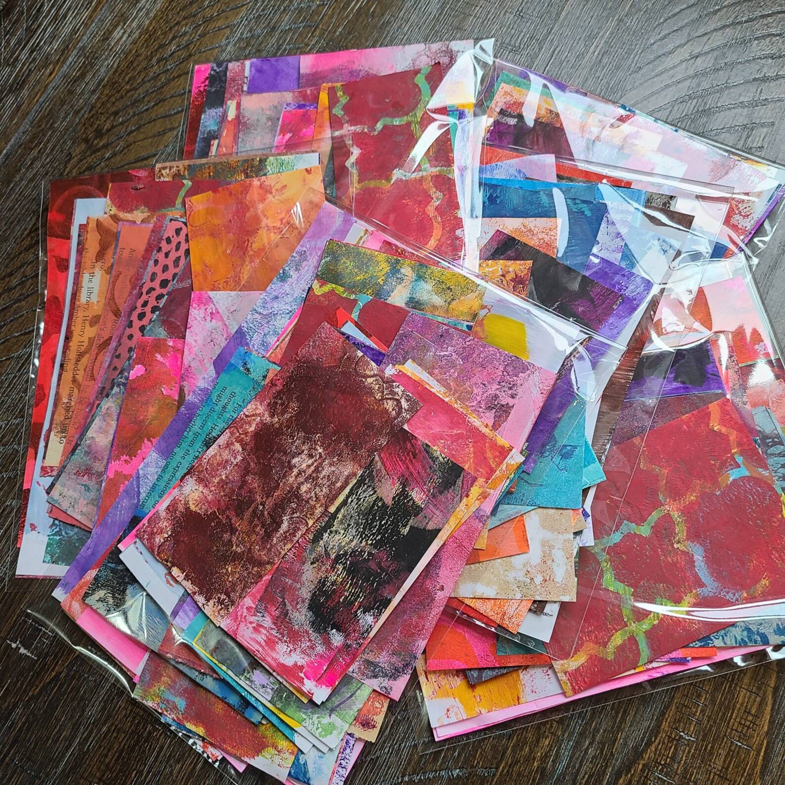 Mixed Media Collage Paper Kits Hand Painted Papers.40 Piece - Etsy