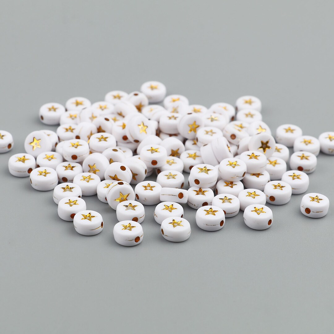 Beautiful High Quality 7mm Round Coin White and Sparkly Gold - Etsy