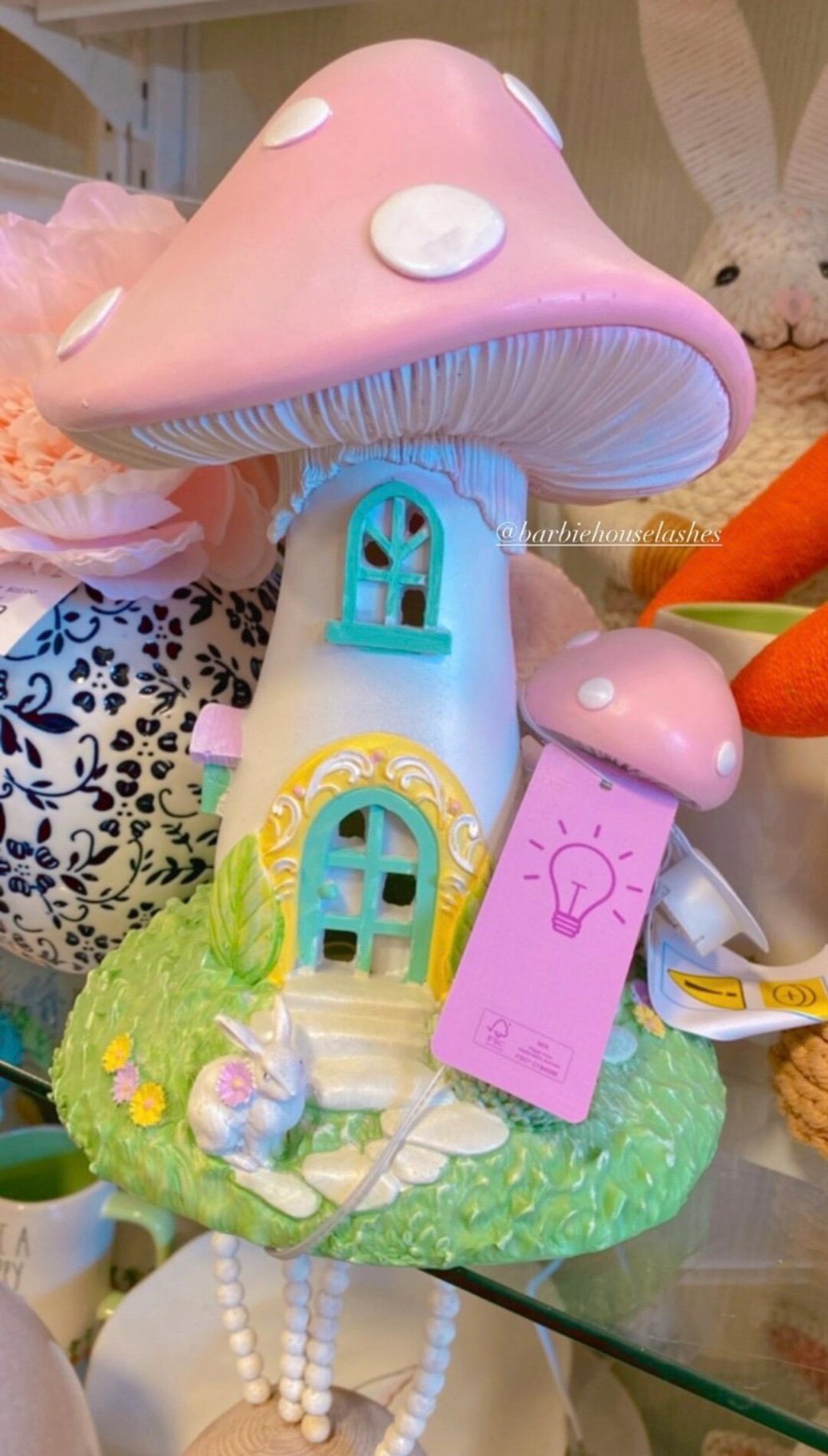 Adorable Light-up Easter Mushroom House | Easter Decor | Bunny Decor ...