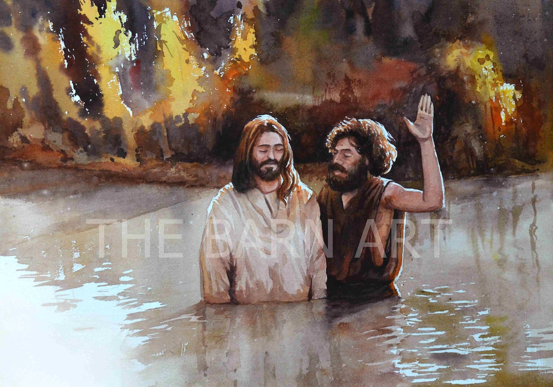 Baptism of Jesus Christ/ Jesus and John the Baptist/biblical Scenes in ...