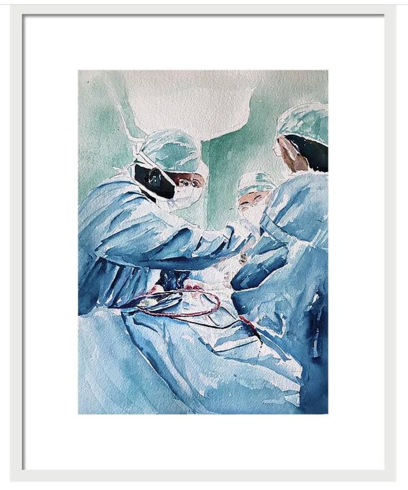 Medical Surgery Watercolor/doctors Office Art Watercolor, Watercolor ...