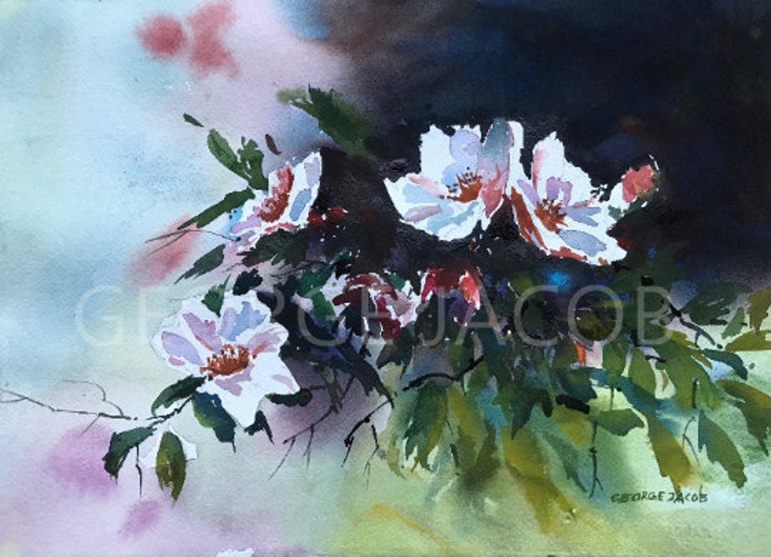 Watercolor Flowers/ Original Floral Art/ Flowers Wall Décor/flower ...