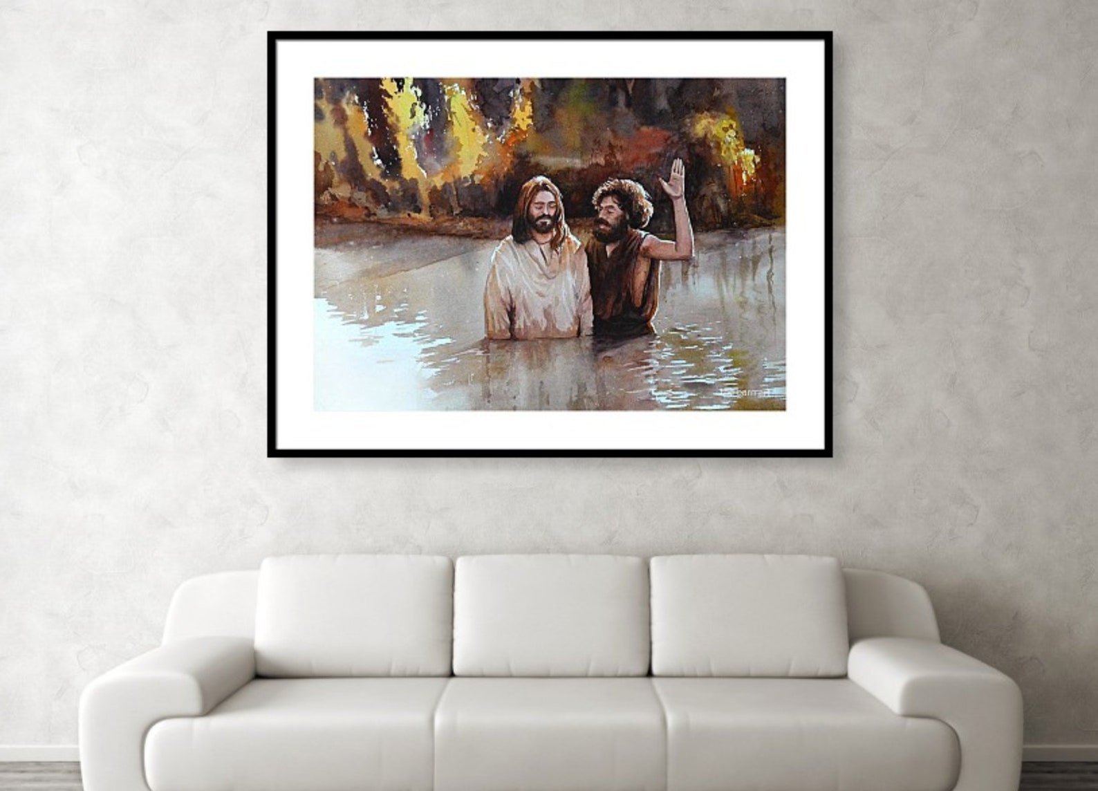 Baptism of Jesus Christ/ Jesus and John the Baptist/biblical Scenes in ...