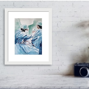 Medical Surgery Watercolor/doctors Office Art Watercolor, Watercolor ...