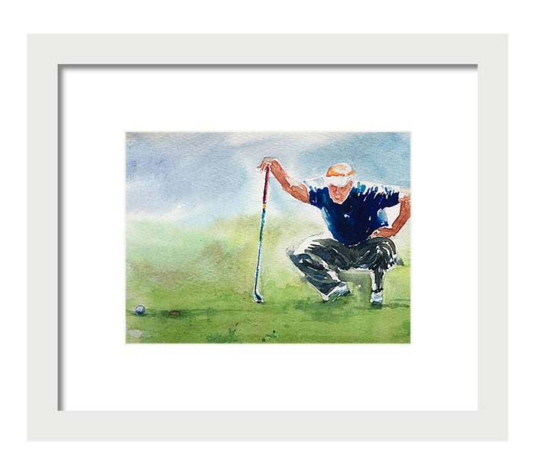 Golf Player Poster/ Golf in Action /sports Paintings /office Décor ...