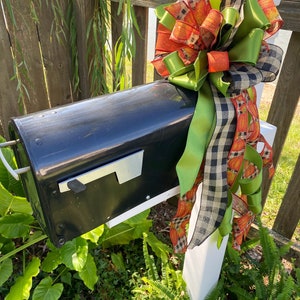 Pumpkin Wired Ribbon Bow: Fall Decor, Mailbox & Wreath Accent - Etsy