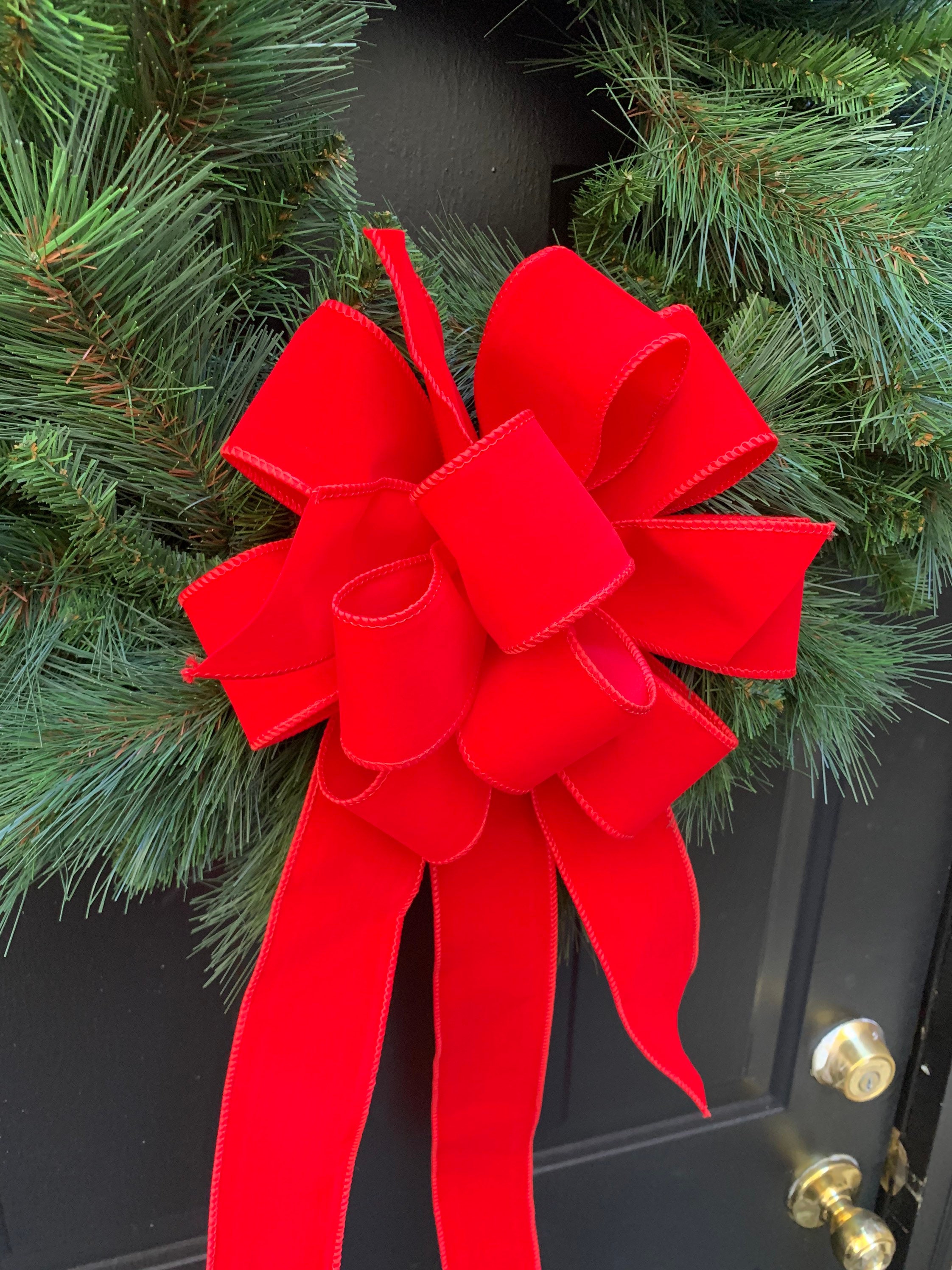 Red Velvet Bow, Red Bow, Red Velvet Bow, Red Bows, Holiday, Holiday ...